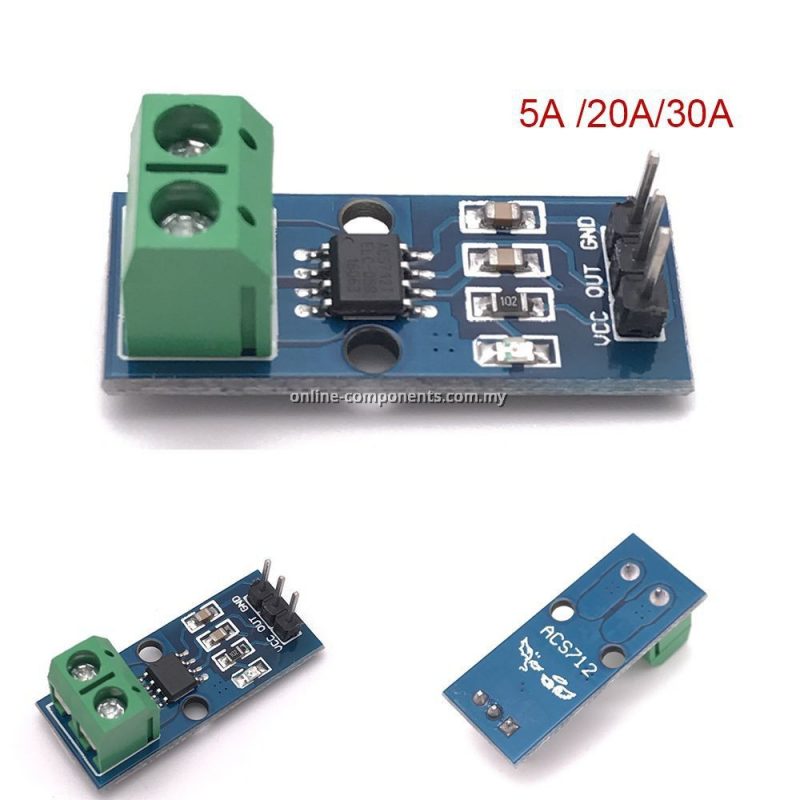 CURRENT SENSOR 5A, 185MV PER AMP - Online Components
